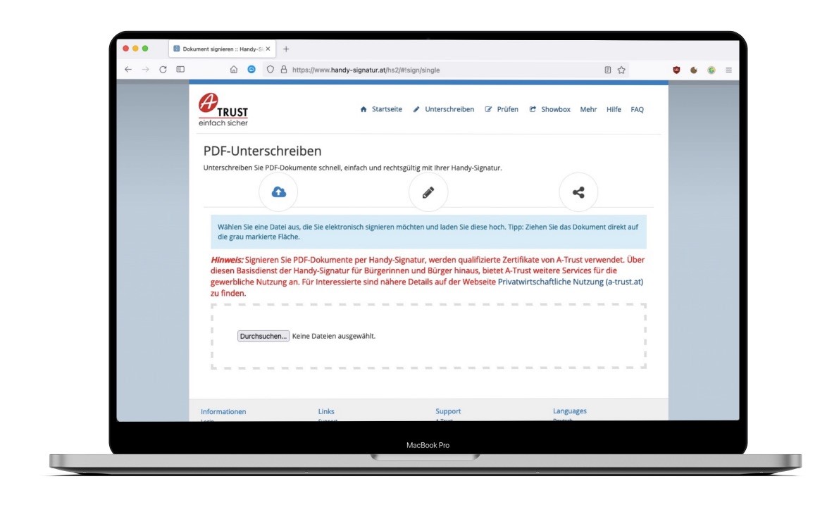 Handy-Signatur- elektronischer Identitätsnachweis